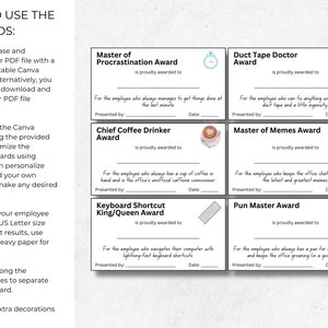 Funny Employee Appreciation Awards, Staff Appreciation Gifts, Funny ...