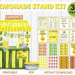 Lemonade Stand Pretend Play, Printable Lemonade Shop Set, Kids Dramatic ...