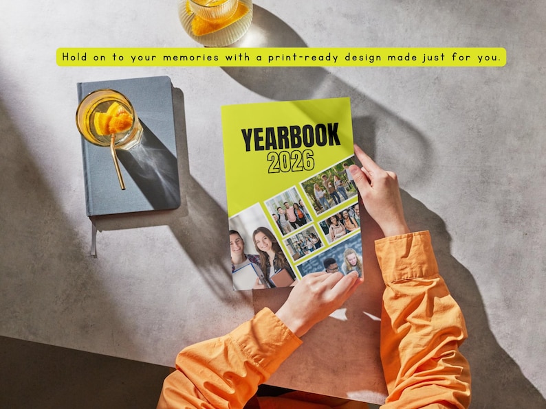 Yearbook Template for High School Seniors, Editable Canva Layout ...