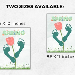 Spring Footprint Art Craft, Memory Baby Art Keepsakes, Preschool ...