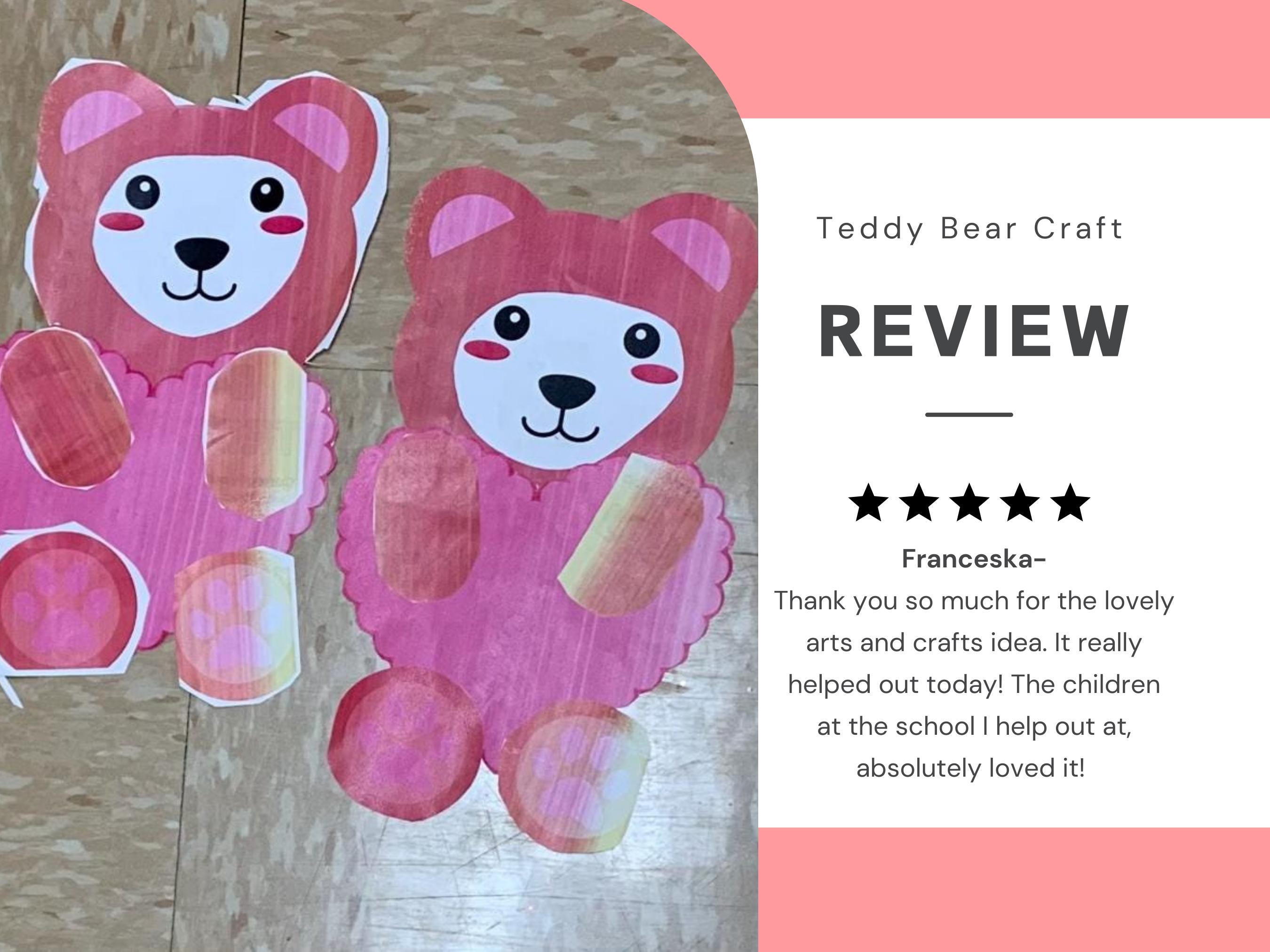 Printable Teddy Bear Valentine Craft for Kids, Cut and Paste Preschool ...