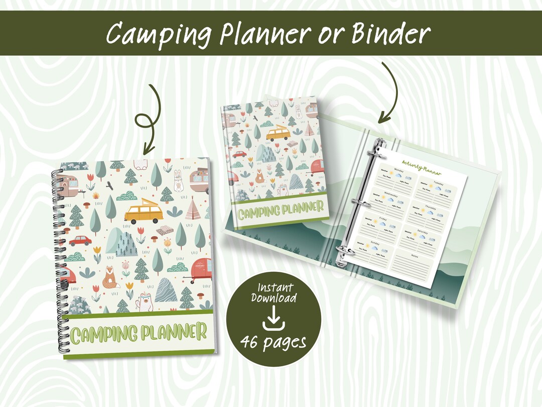 Summer Camping Planner, Printable Camping Binder, Camping Bucket List ...