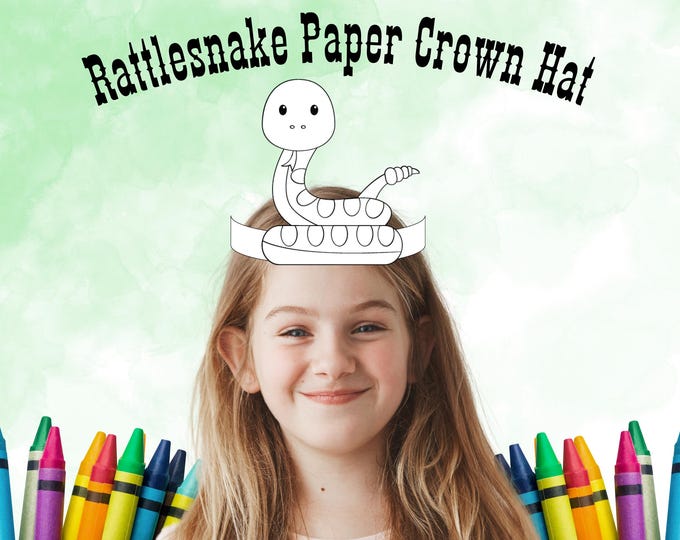 Cobra Paper Crown Party Coloring Printable Kids Craft Jungle Birthday ...