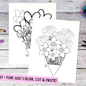 Mother's Day Build a Bouquet Craft Bundle, Printable Flower Crafts ...