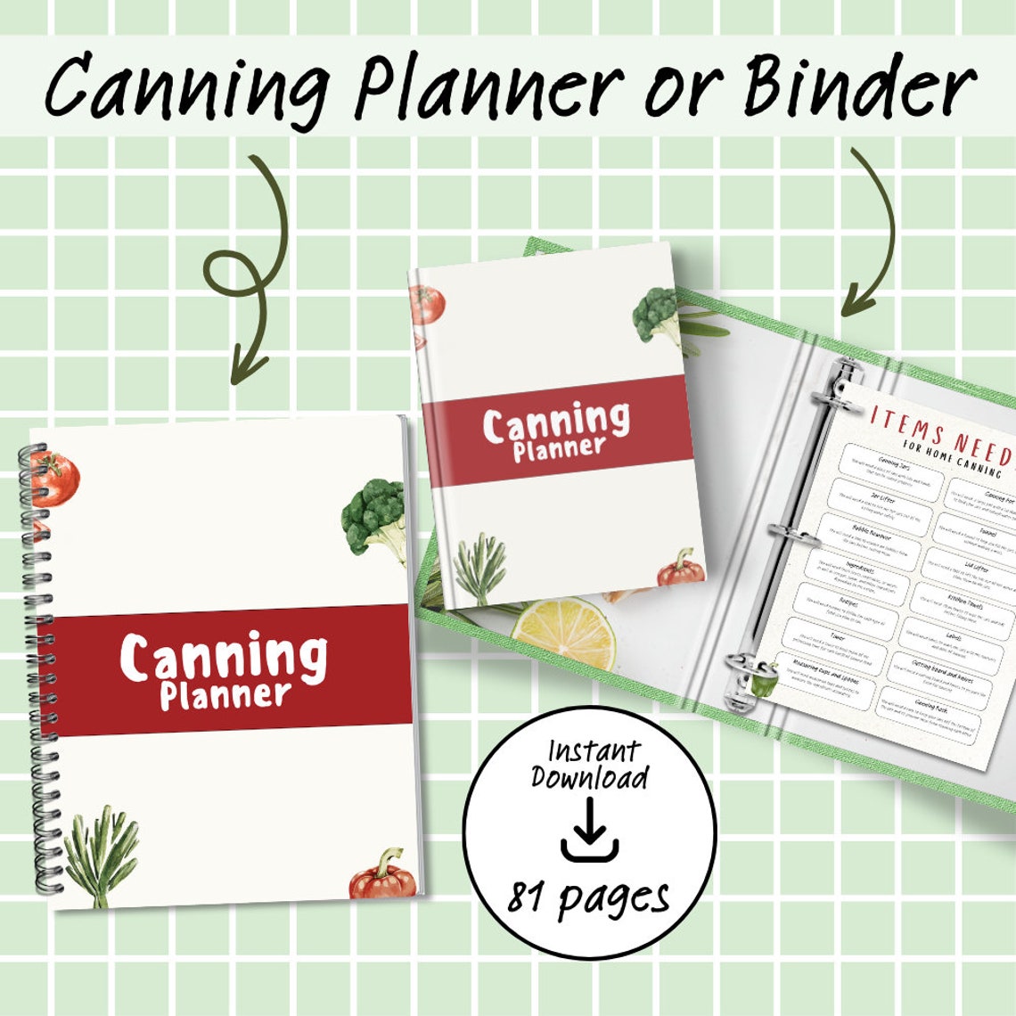 Printable Canning Planner, Homestead Planner, Canning Frozen Inventory ...