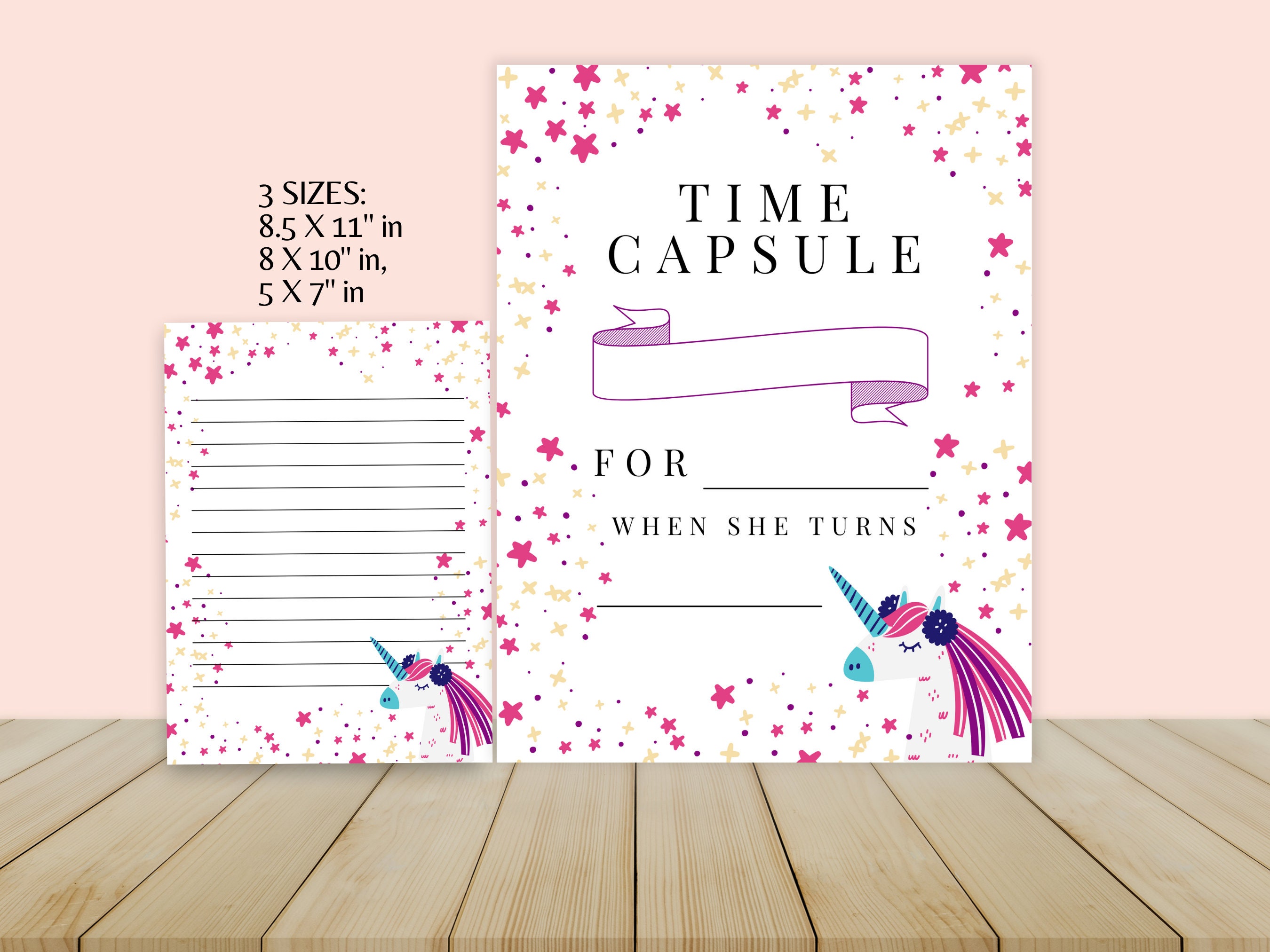 Time Capsules Printable, for When She Turns Time Capsule, Time Capsule Signs, Happy Birthday ...