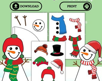 Build A Snowman Craft: Winter Printable Activity (PDF) - Etsy