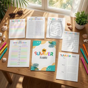Summer Activity Pack for Kids: Printable Planner, Calendars, Games ...