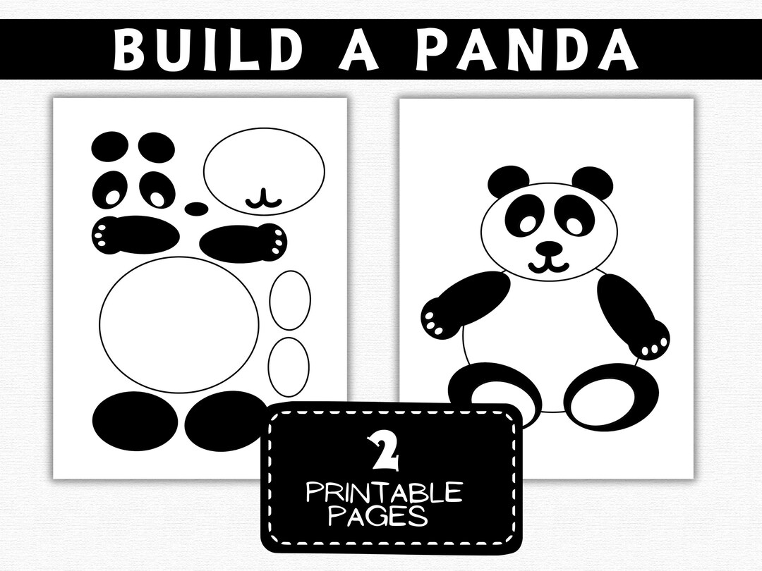 Build a Panda Cut & Paste Kid Craft, Panda Craft Printable Template ...