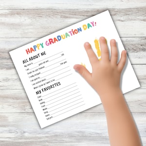 Preschool Graduation Handprint Art Craft, Kindergarten Preschool ...