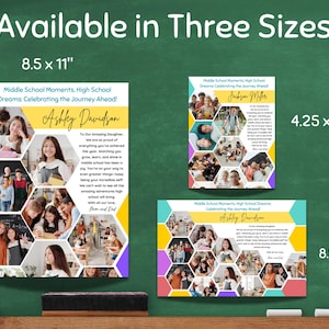 Middle School Yearbook Ad Template, Middle School Graduation Full Page ...