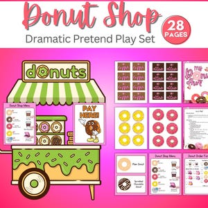 Donut Shop Pretend Play Printables Donut Shop Dramatic Play Classroom ...