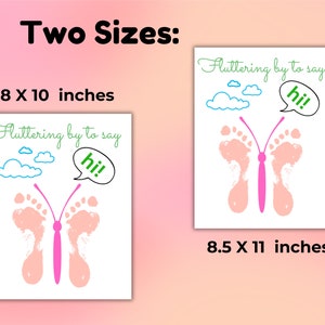 Butterfly Footprint Art Craft, Summer Footprint, Fluttering by Memory ...