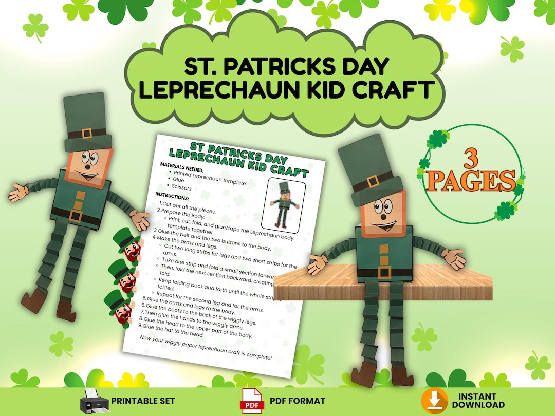 Build a Leprechaun Craft Printable, Cut and Paste St Patrick’s Day ...