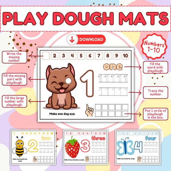 Play Dough Mats - Etsy