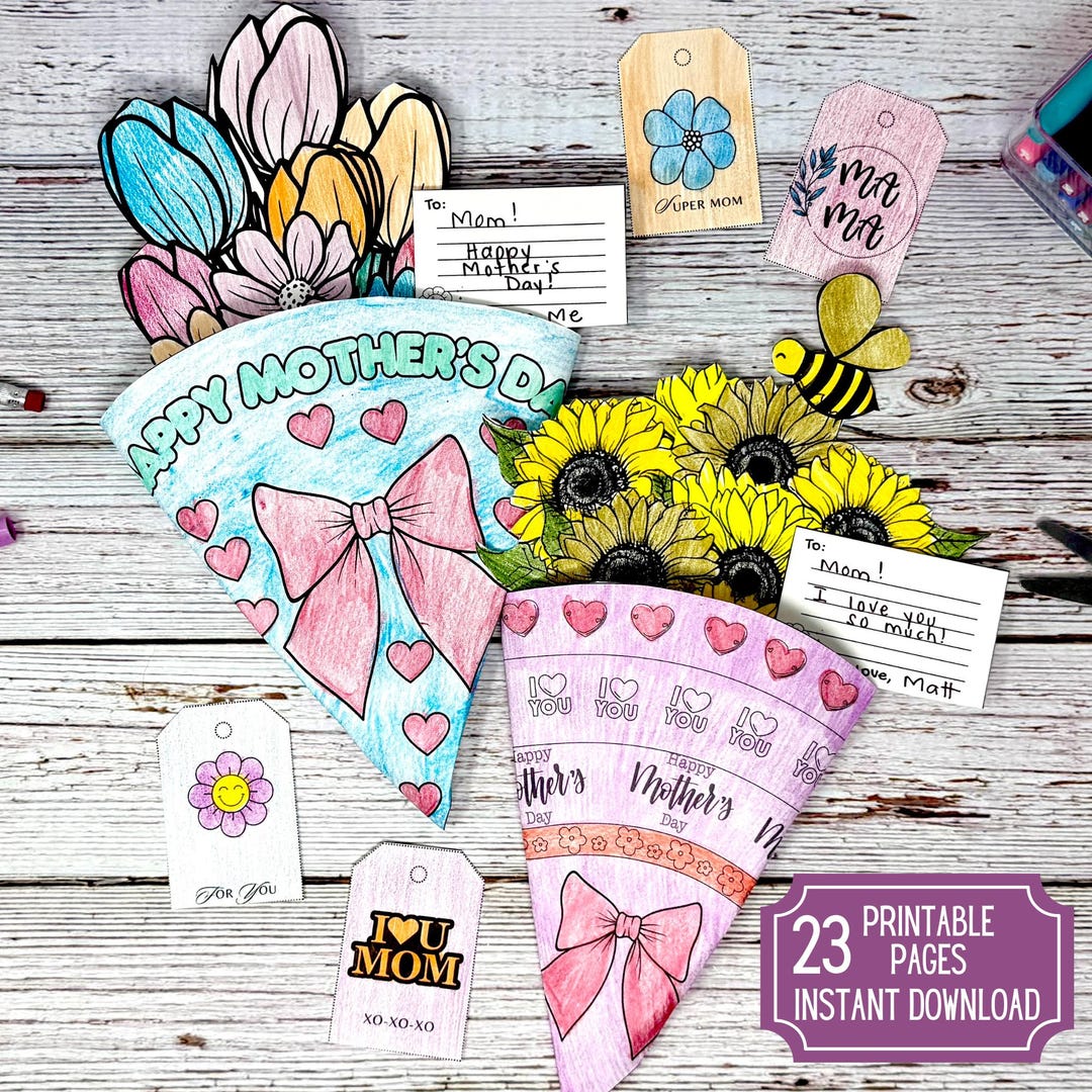 Mother’s Day Printable Activity Bundle for Kids, Crafts, Worksheets and ...