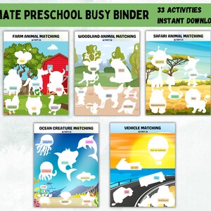 Preschool Busy Book Binder, 33 Learning Activities (PDF Printable) - Etsy
