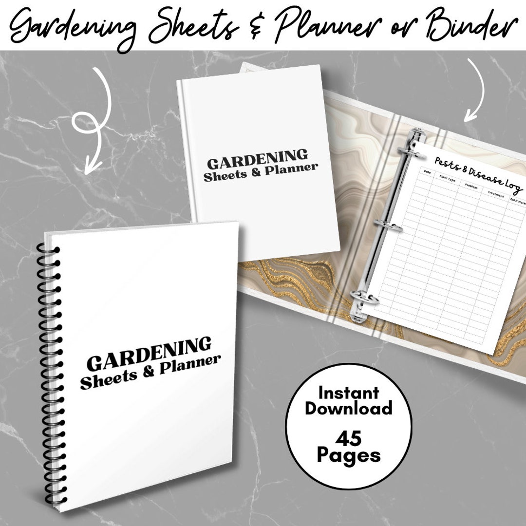 Garden Planner Printable, Garden Journal, Gardening Organizer, Garden ...