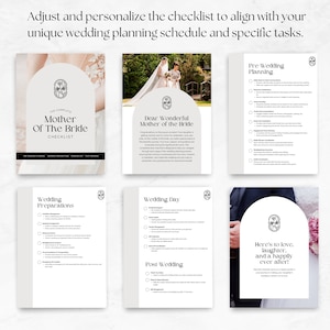 Mother of the Bride Editable Checklist, Printable Wedding Day Checklist ...