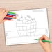 Basket of Apples Paper Crown, Thanksgiving Autumn Fall Party Coloring ...