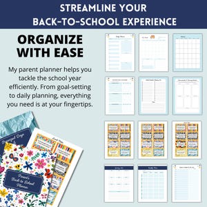 Back to School Planner, Busy Parent Planner, Parenting Tool, School ...