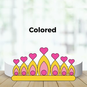 Princess Paper Crown Template Princess Printable Kids Craft Princess ...