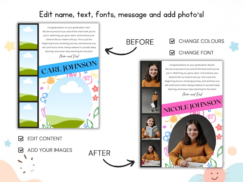 Elementary Yearbook Ad Template, Editable Half, Full, Quarter Page ...