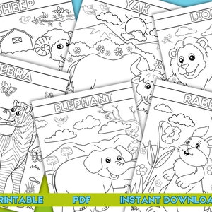 Land Animal Coloring Pages for Kids, Printable Animal Coloring Pages ...