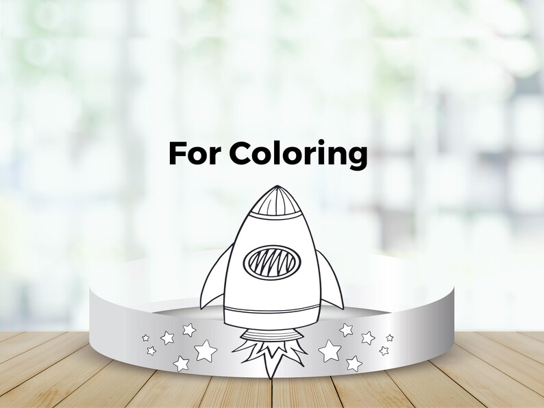 Spaceship Paper Crown Template, Printable Paper Crown, Space Craft ...