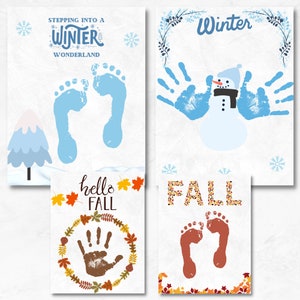 Handprint & Footprint Craft Bundle, Handprint Memory Book, Memory Art ...