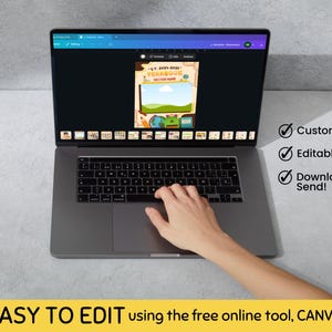 Elementary Yearbook Template, Editable Canva Yearbook, School Memory ...