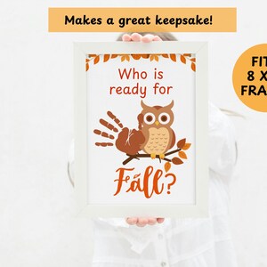 Owl Handprint Art Craft, Fall Handprint Craft, Autumn Craft, Animal ...