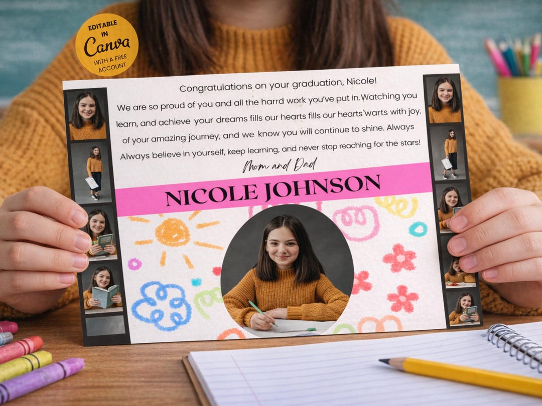 Elementary Yearbook Ad Template, Editable School Tribute Canva Layout ...