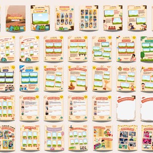 Elementary Yearbook Template, Editable Canva Yearbook, School Memory ...