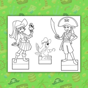 Pirate Kids Diorama Craft Activity, Printable Pirate Activity for Kids ...