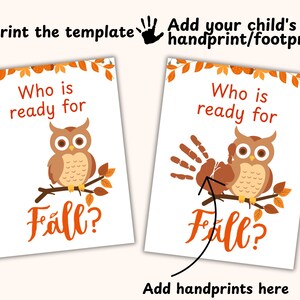 Owl Handprint Art Craft, Fall Handprint Craft, Autumn Craft, Animal ...