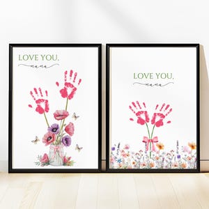 Nana Handprint Art Bundle, Grandparents Day Craft, DIY Gift for Grandma ...
