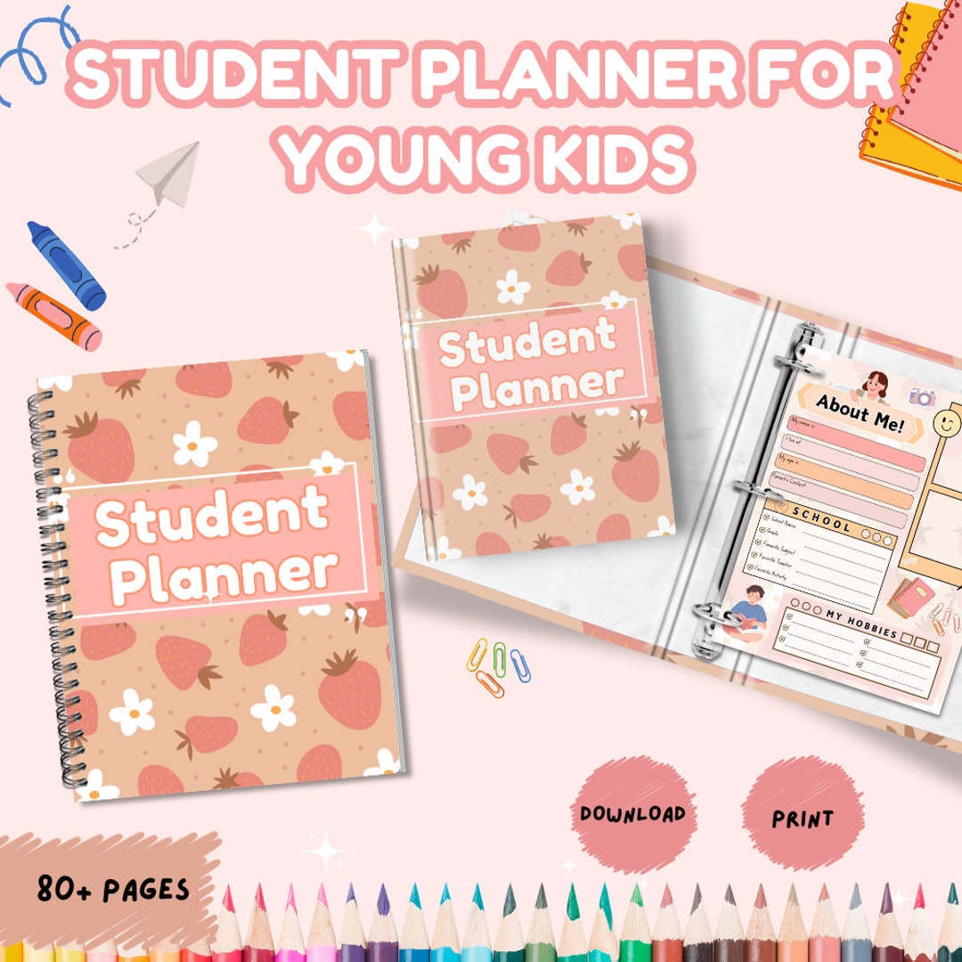 Student Planner for Young Kids, Student Notebook Binder, Reading List ...