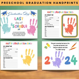 Last Day of School Handprint Art Crafts, Kindergarten Preschool ...