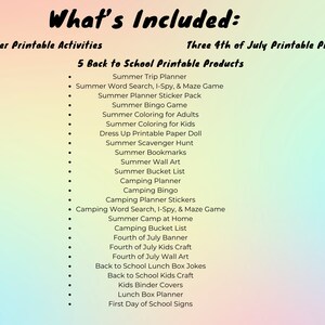 Ultimate Summer Printable Bundle, Summer Activities for Kids, Summer ...