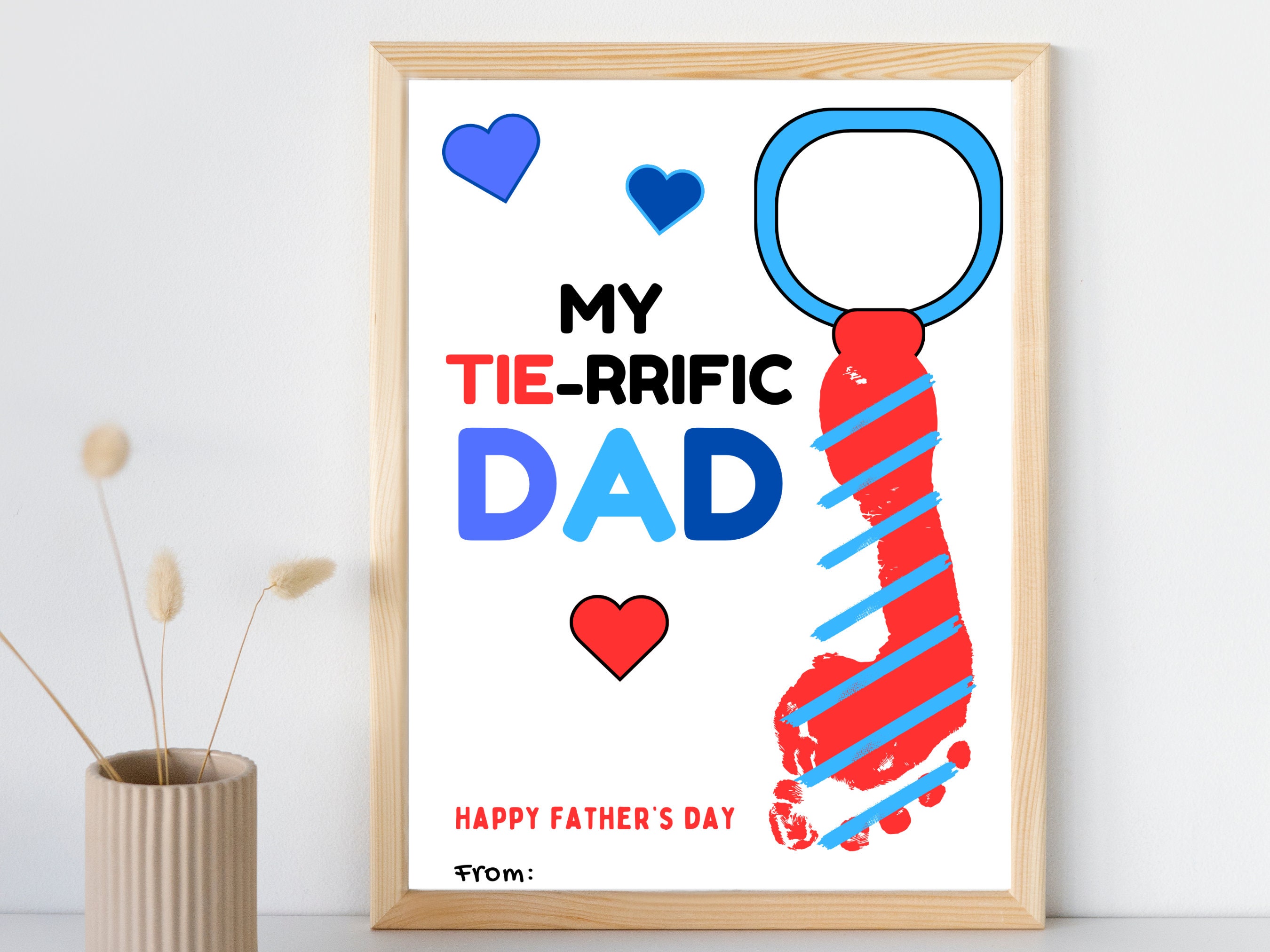 Father's Day Handprint & Footprint Craft Bundle, Fathers Day Crafts ...