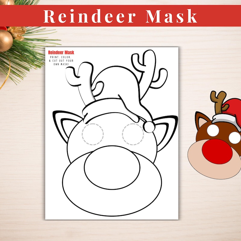 Reindeer Mask - Etsy