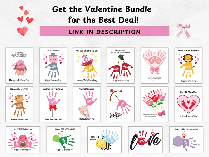 Happy Valentine’s Day Handprint Art – DIY Kids Valentine Craft, Toddler ...