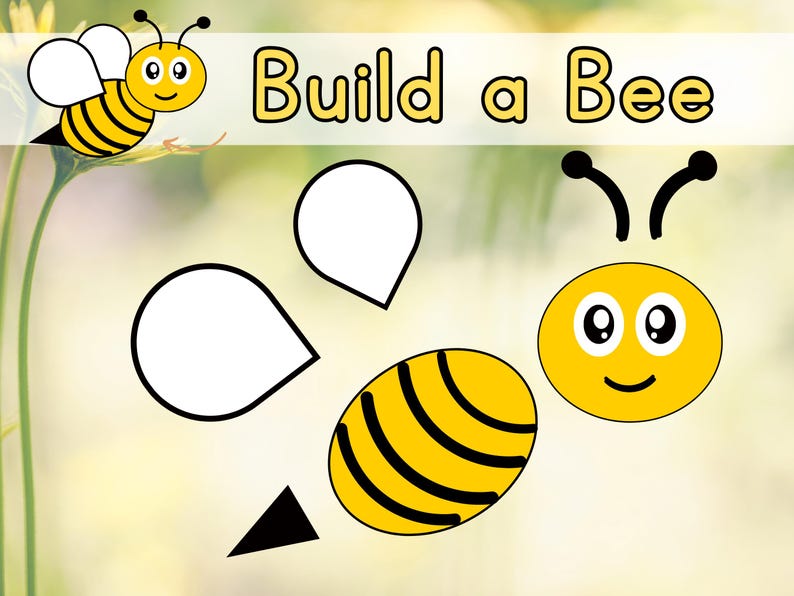 Spring Bee Cut and Glue Activity, Preschool Scissor & Fine Motor Skills ...