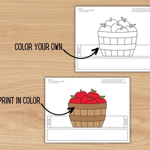 Apples Paper Crown Template, Thanksgiving Autumn Fall Party Craft ...