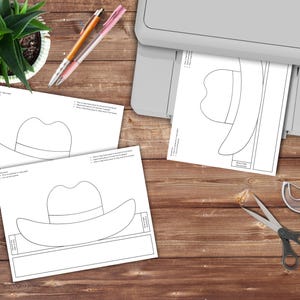 Cowgirl Hat Paper Crown, Kids Coloring Craft, Cowgirl & Cowboy Activity ...