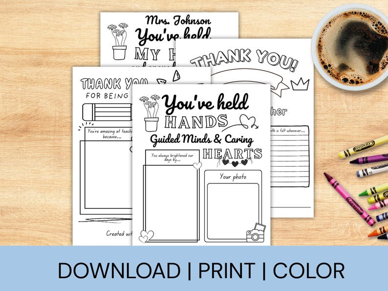 Teacher Appreciation Coloring Sheets Printable & Editable, Teacher ...