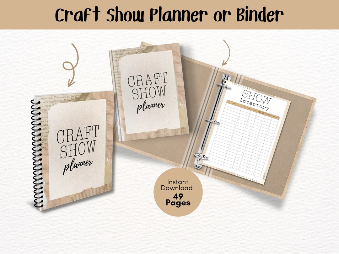 Craft Show Planner, Craft Fair Checklist, Craft Show Display Plan ...