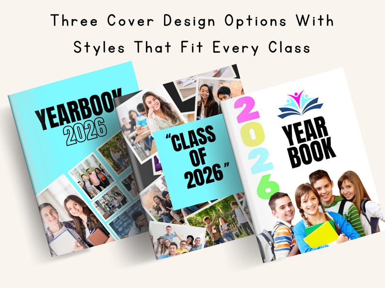 Class of 2026 School Yearbook Template, Editable Memory Book for ...