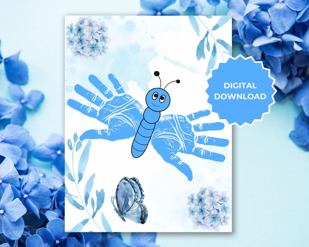 Butterfly Handprint Art Craft, Butterfly Handprint Art, Preschool ...